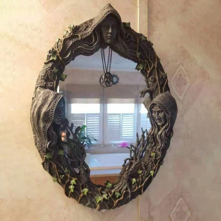 กระจกวิเศษ กระจกแม่มด กระจกเทพเจ้า กระจกแต่งบ้าน Goddess Mirror Gothic ...