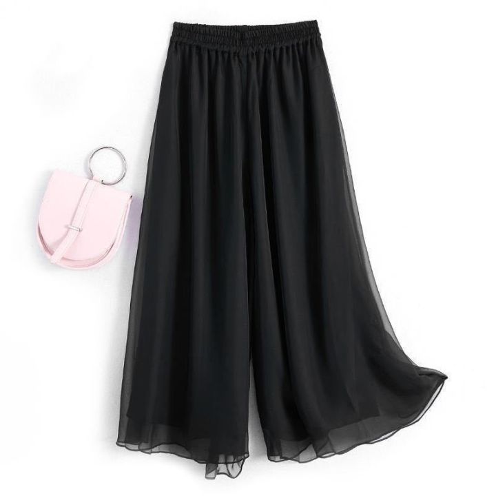 "BIG SIZE Chiffon Wide Leg Pants 2025" [Plus Size] Ladies Extra Long ...