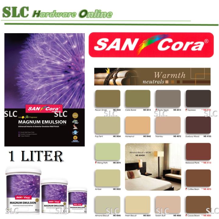 SANcora Paint Magnum Emulsion Interior (Browns) @ 1 Liter / 5 Liter ...