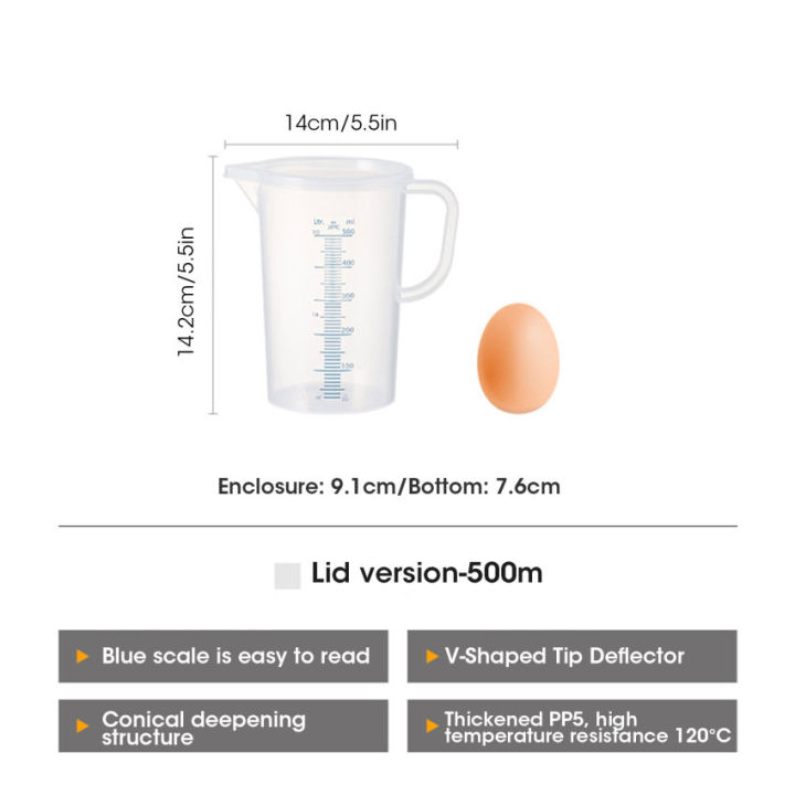 Plastic Graduated Measuring Cup Kitchen Baking Liquid Measure Jug Cup ...