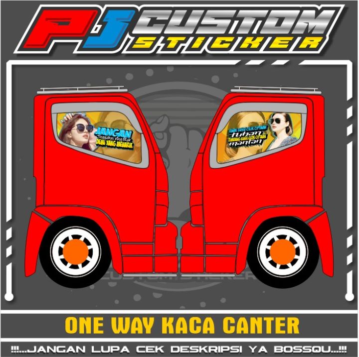 (TERBARU) STICKER ONE WAY KACA SAMPING TRUCK CANTER | Lazada Indonesia