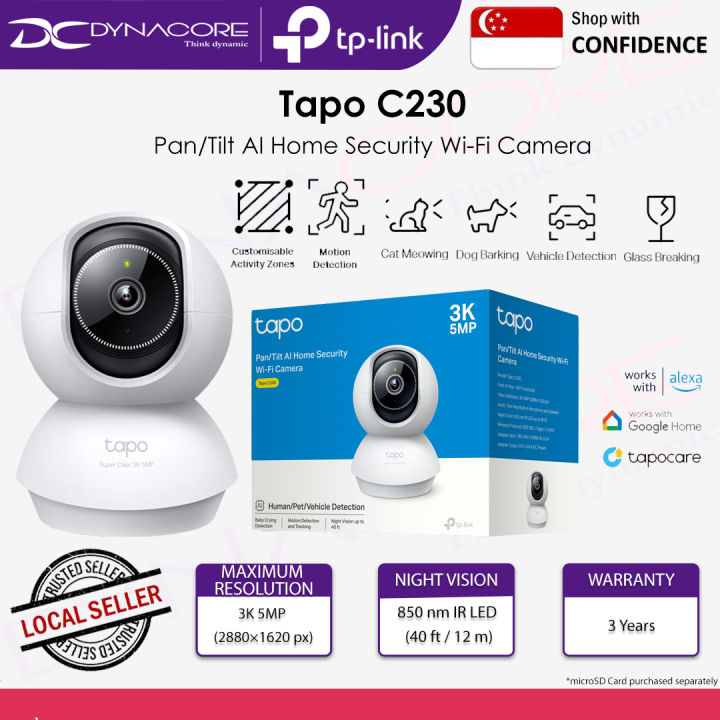 TP-LINK Tapo C230 3K 5MP Pan/Tilt AI Home Security Wi-Fi Camera (3Y) | Lazada Singapore