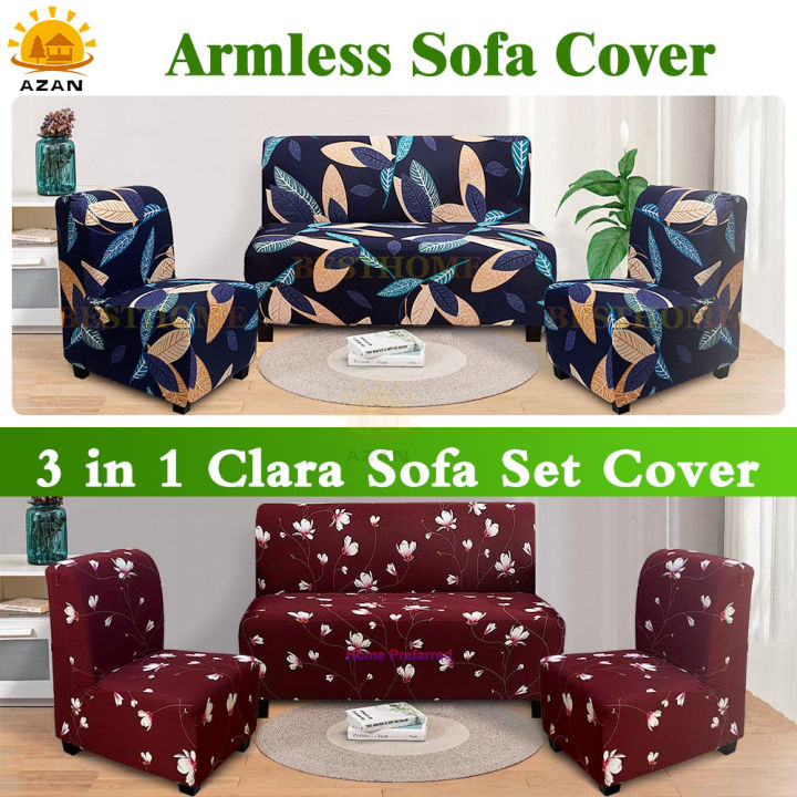 3 in 1 Armless Sofa Cover Set of 3 Pcs for Clara Sala Set Sofa Without ...