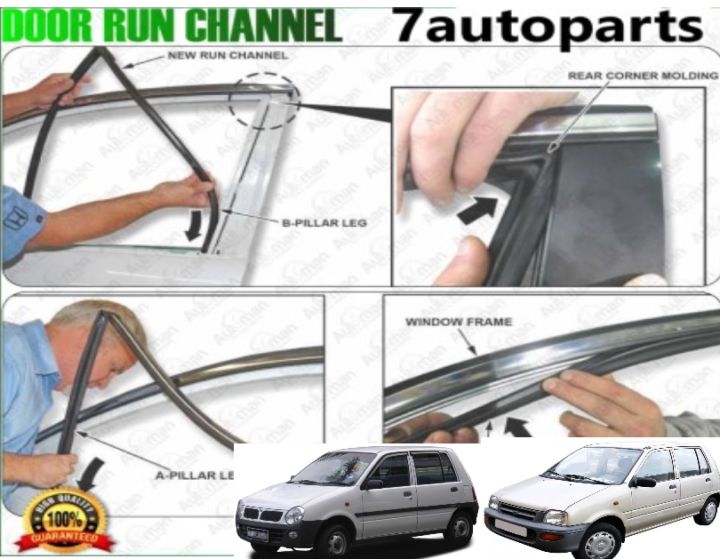 Original Spec Perodua Kancil door Glass Run channel Getah Pintu Cermin ...