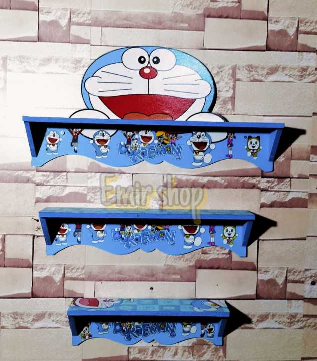 Rak doraemon / rak dinding tempel minimalis ruang tamu / rak dinding ...