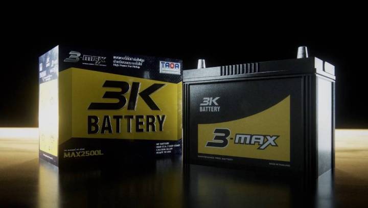 3K MAX2500L 95D31L แบตเตอรี่รถปิคอัพ 2.5-3.0 ชนิดกึ่งแห้งพร้อมใช้งานทันที จ่ายกระแสไฟฟ้าสูงและ ...
