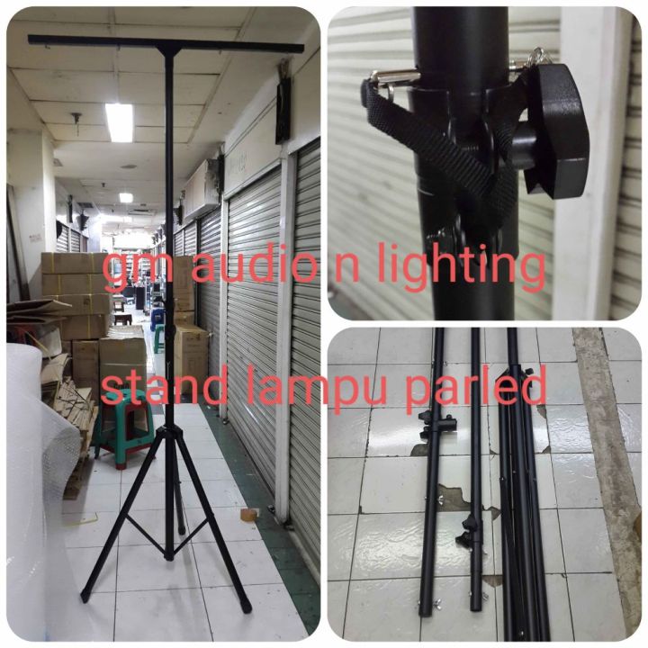 Tiang lampu Parled full material besi stand atau tripod lighting ...