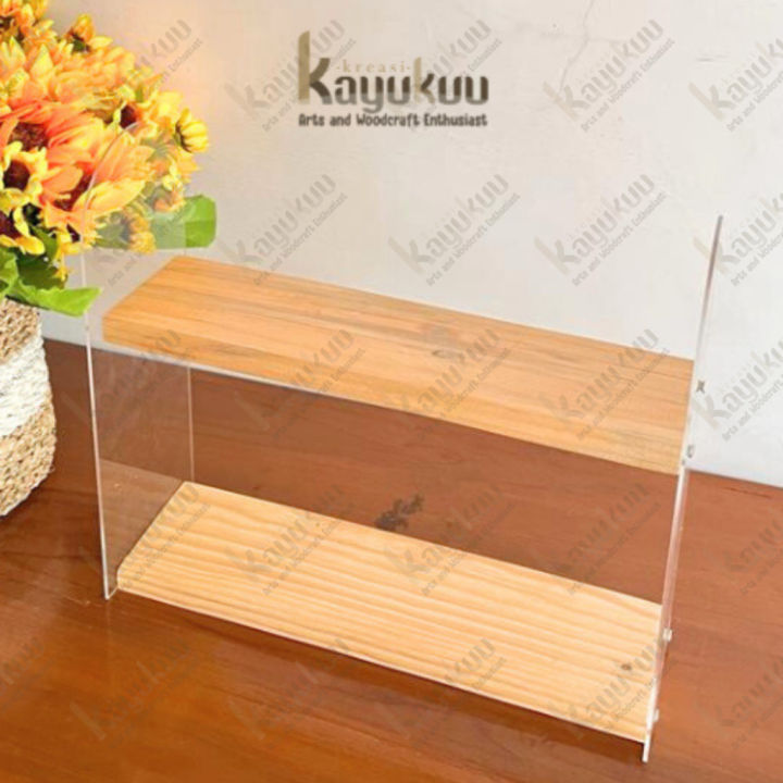 Kreasikayukuu Rak Portable Serbaguna Kayu + Akrilik Lengkung Bahan Kayu ...