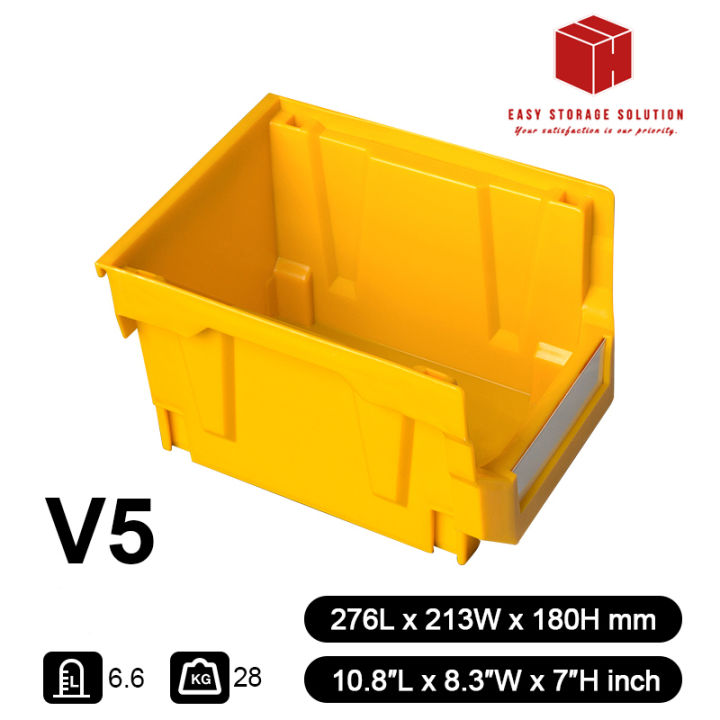 V5 Heavy Duty Stackable Storage Bins Warehouse Plastic | Lazada PH