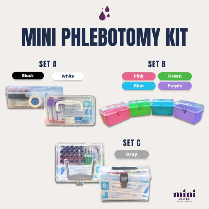 Mini MedKit Phlebotomy Kit with Complete Set for MedTech Students ...