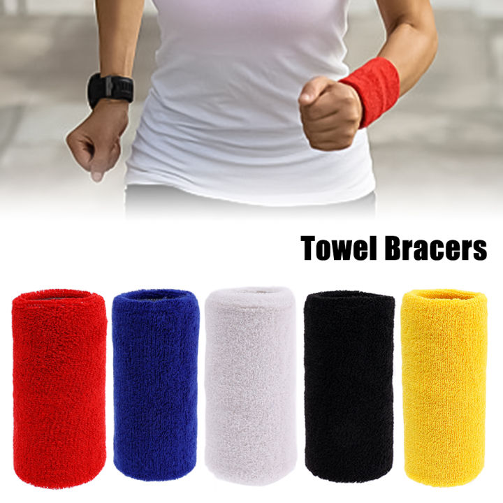 New Long Sport Wristband Sweatband Unisex Cotton Hand Band Support ...