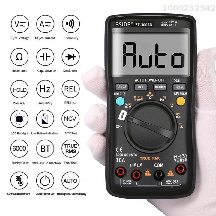 NANWEI BSIDE Multimeter Auto/Manual Range Digital Universal Meter 6000 ...