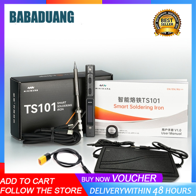 TS101 OLED ดิจิตอลตั้งโปรแกรมได้ในกระเป๋า65W ชุดเครื่องเชื่อมเหล็กไฟฟ้าแบบพกพาได้อินเตอร์เฟซแบบ ...