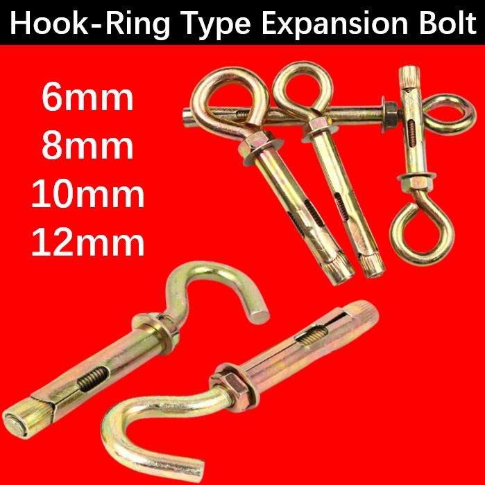 Toyu 6mm Hook And Ring Type Expansion Bolt Anchor Eye Expansion Screw ...