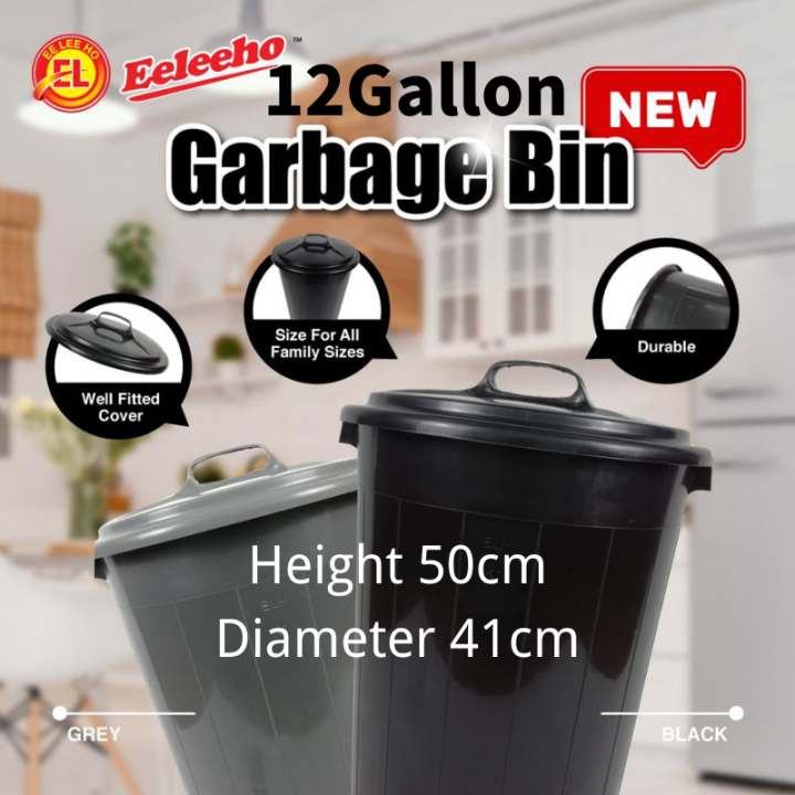 12 Gallon Dustbin with Cover| Water Pail with Cover| Tong Air| Baldi ...