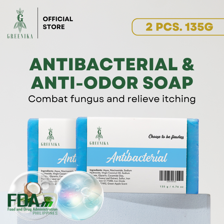ANTI-BACTERIAL + ANTI-ODOR Greenika Antibacterial Soap Organic Anti ...