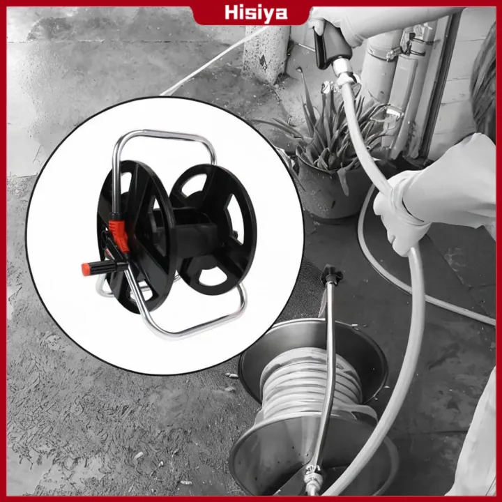 Hisiya Hose Storage Rack Garden Hose Reel Stable Heavy Duty Portable ...
