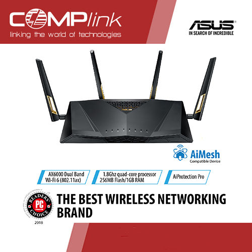 ASUS RT-AX88U AX6000 Dual Band WiFi 6 (802.11ax) Router | Lazada PH
