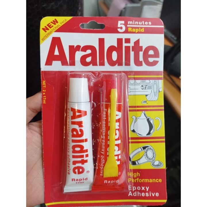 Lem Epoxy besi ARALDITE rapid lem speaker araldite merah putih 5 menit ...