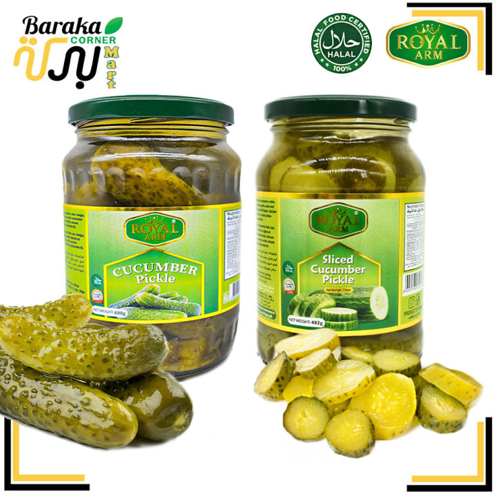 Royal Arm Pickled Cucumber Pickle Sliced Premium Quality Halal 482g ...