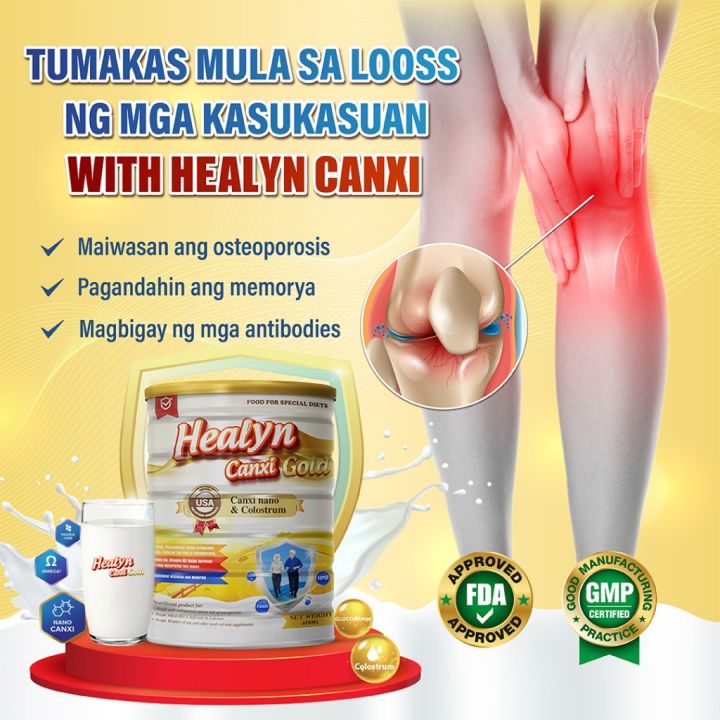 Healyn Calcium Gold 400g/Can for Joints and Bones Osteoarthritis ...