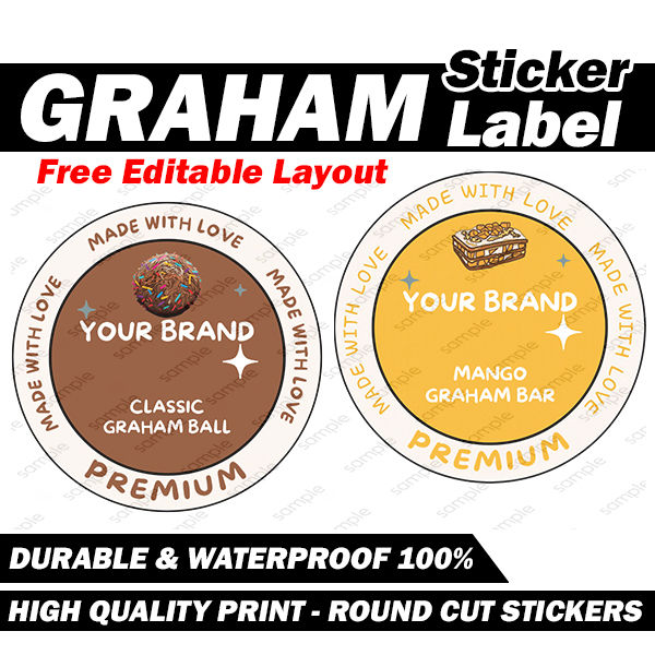 STICKER LABEL FOR MANGO GRAHAM BAR 50PCS. | Lazada PH