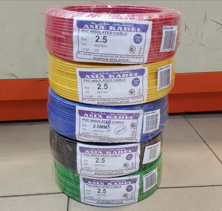 100% PURE COPPER - 2.5MM PVC CABLE * KABEL WAYER | Lazada