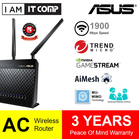 ASUS 4G Router SIM 4G-AC68U AC1900 LTE WiFi Router | Lazada