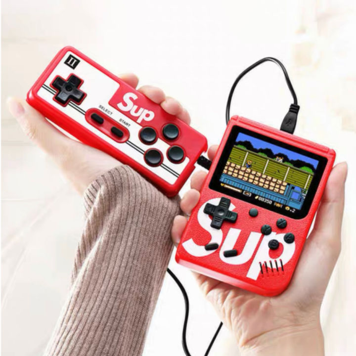 Retro mini console with 400 built-in games Two-player entertainment ...