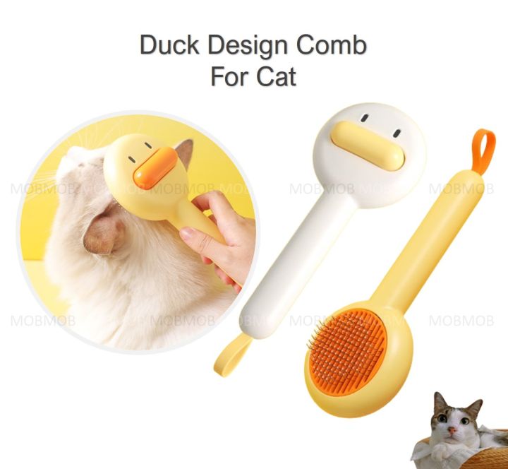 Cute Duck Design Grooming Brush For Cat Massage Comb Remove Loose Hair ...