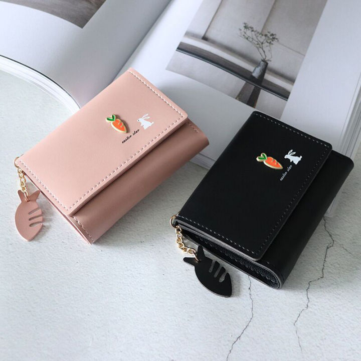 Cute Little Animal Girl Wallet Small Fresh Three-fold Short Wallet ...