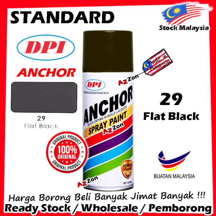 ANCHOR Spray Paint 100% Premium Quality - 29 Flat Black | Lazada