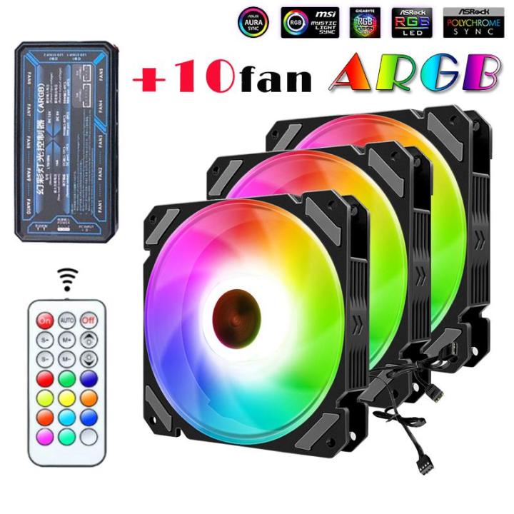 ARGB chassis fan + Shenguang synchronous controller 12cm desktop ...