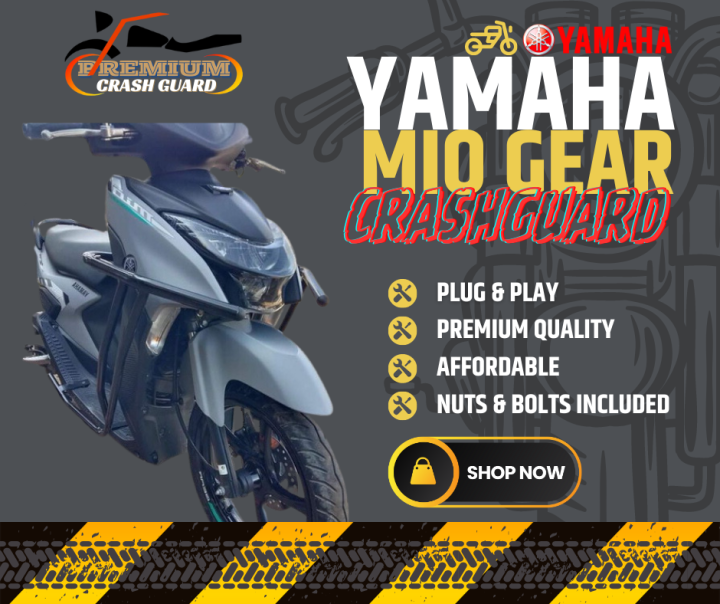 PCG Yamaha Mio Gear 125 - Half Crash Guard | Lazada PH