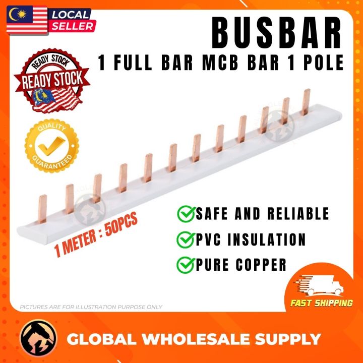 (1 Full Bar ) 1 Pole Full Copper PVC Insulated Mcb Bar/Mcb Bus Bar ...