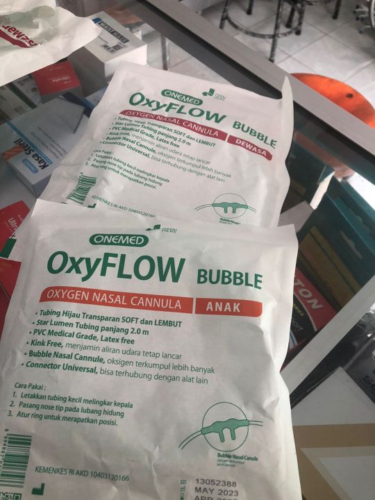 oxyflow bubble / nasal cannula / selang oksigen onemed | Lazada Indonesia