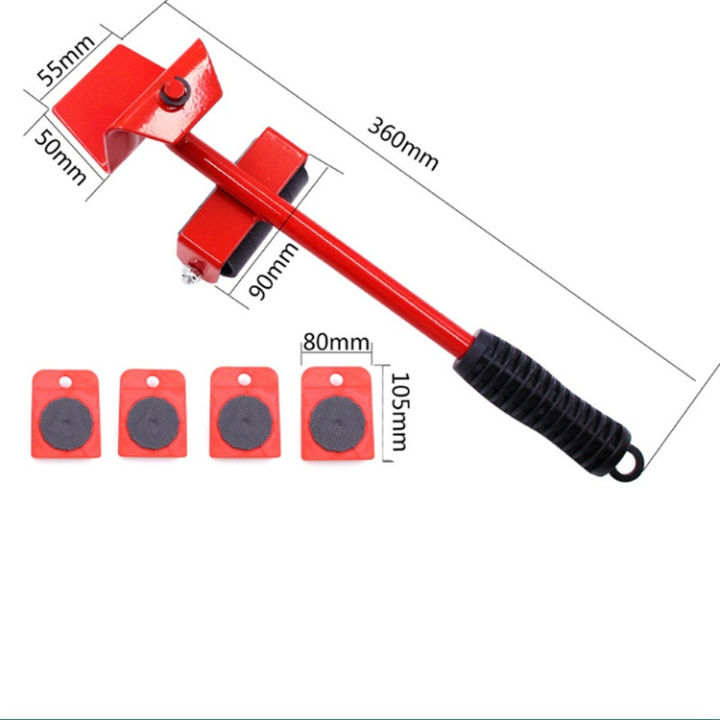 Heavy Furniture Lifter 5-piece Set Furniture Mover Tools Set 360 Degree ...