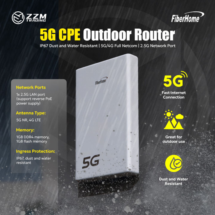Fiberhome 5G CPE Outdoor Router 5G NR, 4G LTE IP67 Dust and Water ...