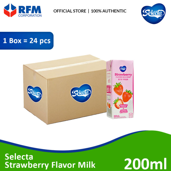 Selecta Strawberry Flavored Milk 200ml - Set of 24s | Lazada PH