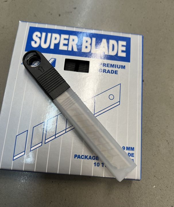 ฺฺSUPER BLADE ใบมีดคัดเตอร์ แบบแพค กล่องแพค 10 หลอด ใบมีดคม ตัดง่าย ...