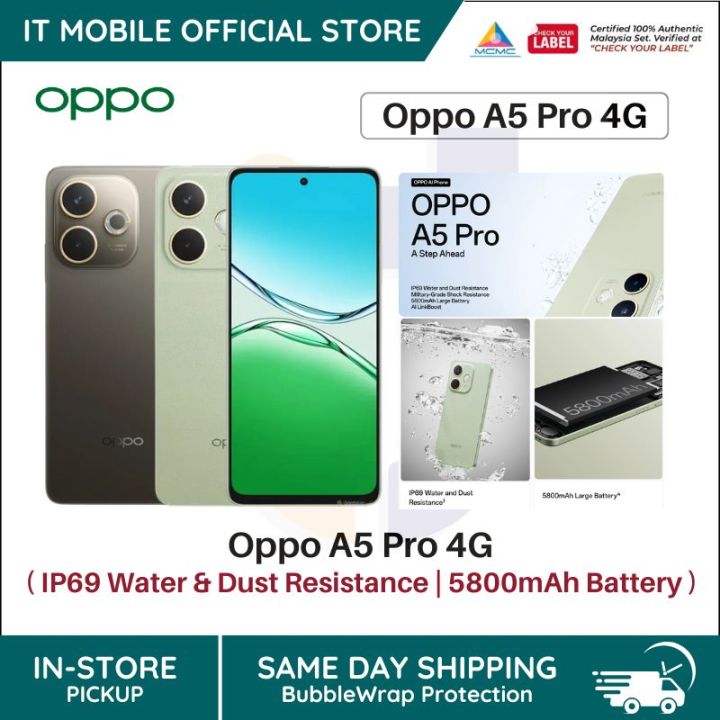 OPPO A5 Pro Smartphone 4G/5G | 8GB RAM + 256GB ROM | IP66, IP68, IP69 Water and Dust Resistance ...