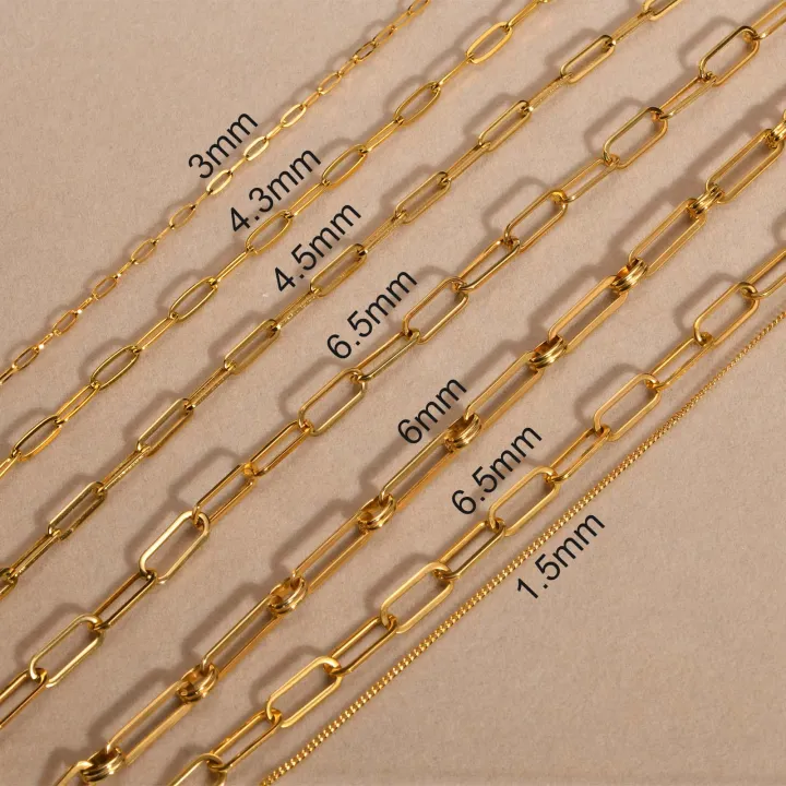 Vnox Chic Paperclip Chain Necklace Kwintass for Women,Gold Color ...