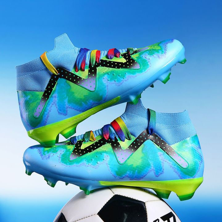 ใหม่ผู้ชายฟุตบอลมืออาชีพผู้ชายรองเท้าฟุตบอลข้อเท้าป้องกันการลื่นไถล TF ...