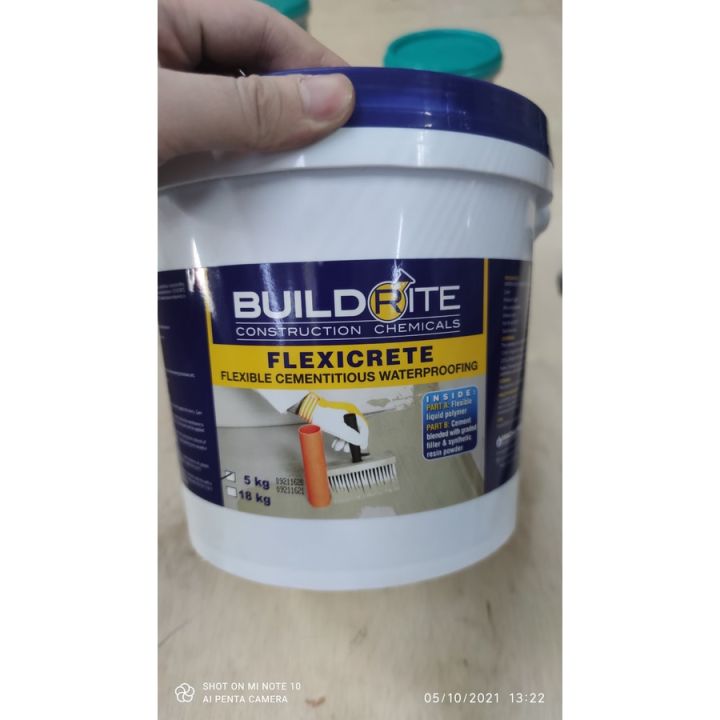 Buildrite Flexicrete Two Component Flexible Cementitious Waterproofing Membrane 5KG | Lazada PH