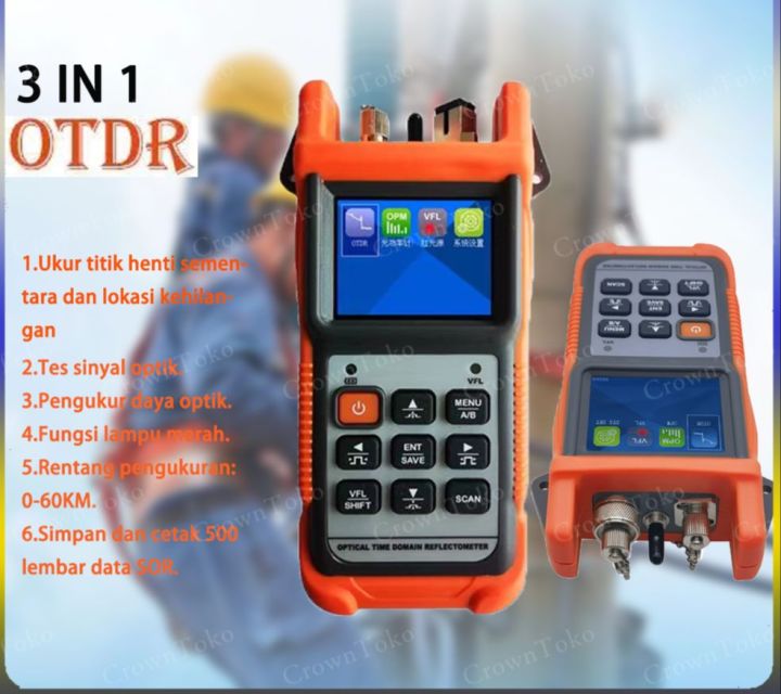 OTDR 3 IN 1 OTDR Optical Time Domain Reflectometer Fiber Optic Test ...