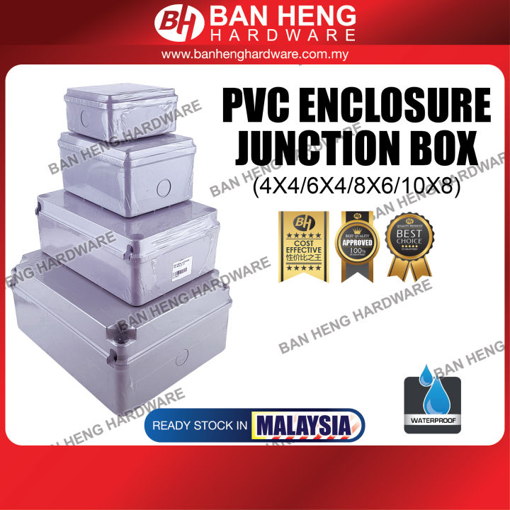 PVC ENCLOSURE JUNCTION BOX (WATERPROOF) 4x4/6x4/8X6/10X8X12X9 | Lazada