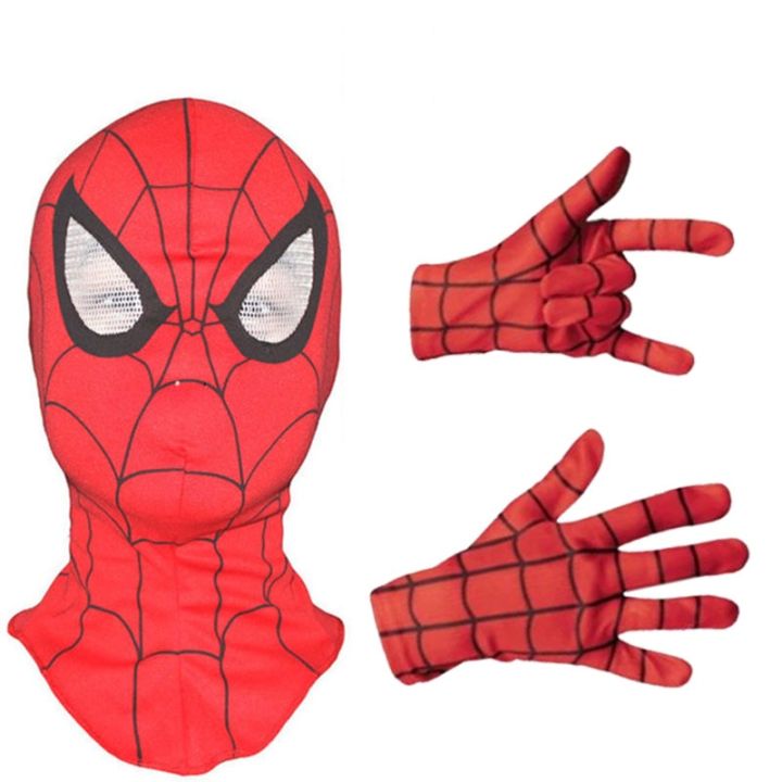 Anime MARVEL Spiderhero Costume Masks 3D Masks Gloves Superhero Cosplay ...