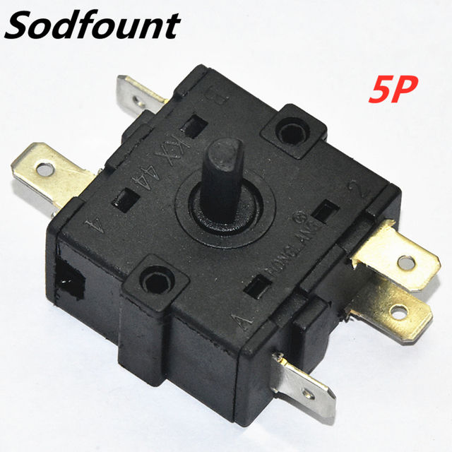 Electric Room Heater Position 3 Pin 5pin Rotary Switch Selector Ac 250v ...