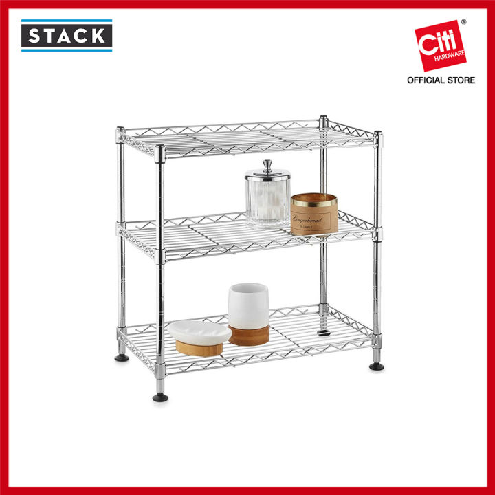 STACK 2-tier 3-tier Adjustable, Heavy Duty Storage Shelving Unit, Steel ...