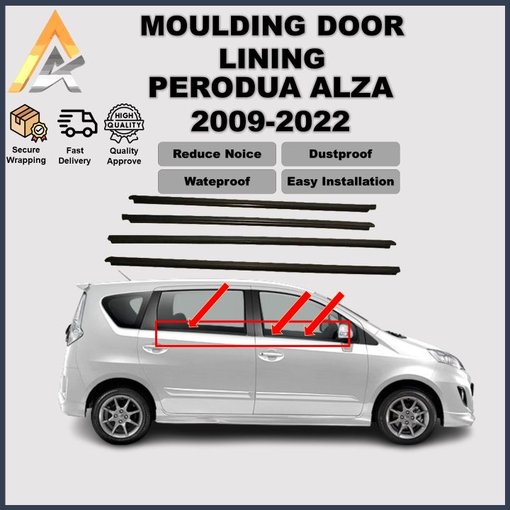 Original Perodua Alza Glass Door Moulding Seal Rubber Outer Strip ...